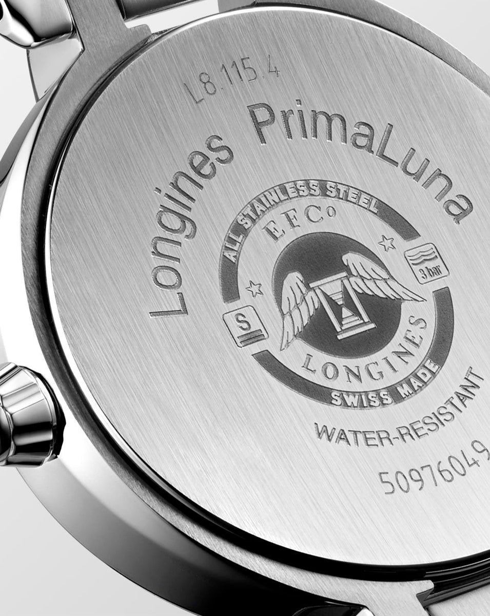 Longines PrimaLuna Moonphase 30.50mm Quartz, Stainless Steel