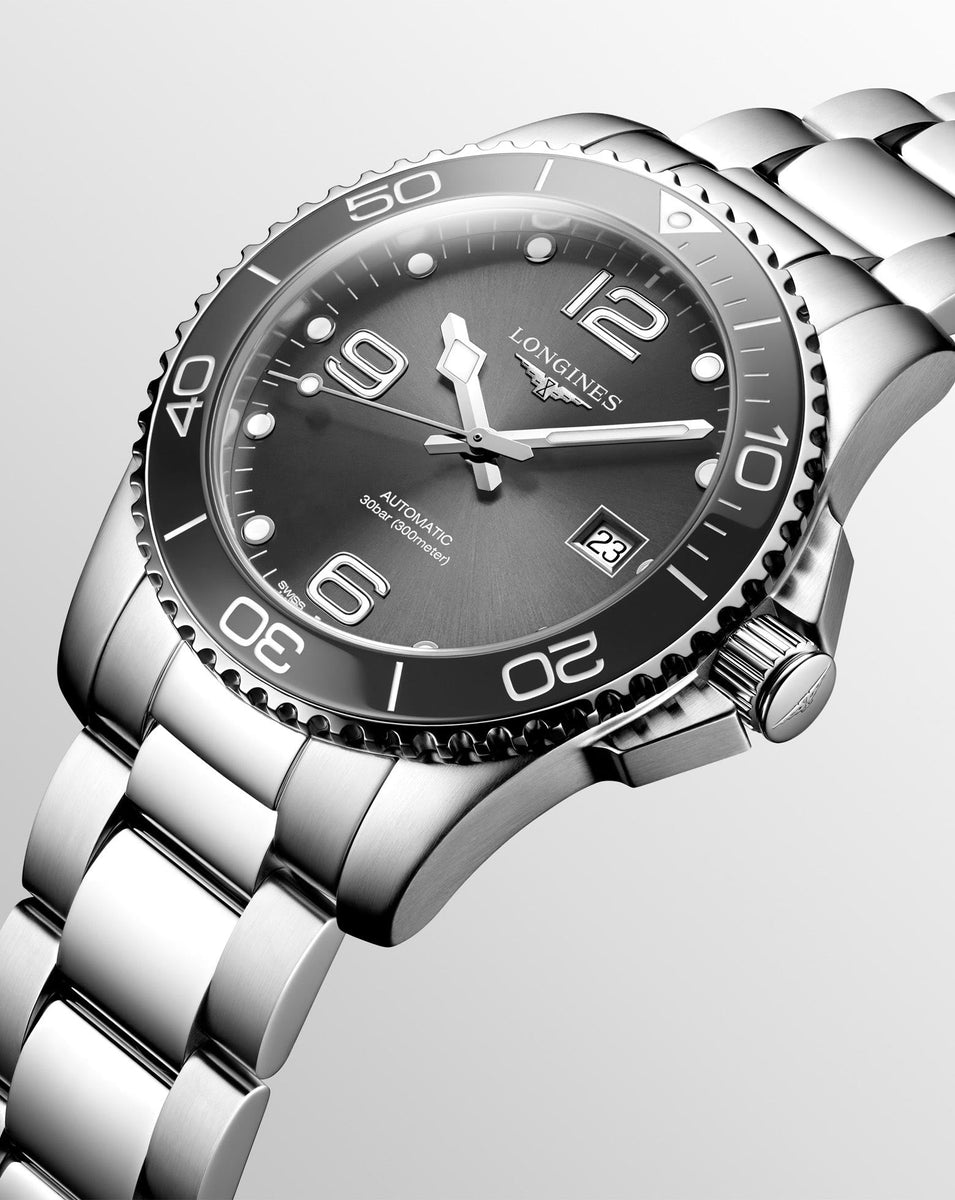 Longines Hydroconquest Automatic 41mm, Grey Dial Steel Strap